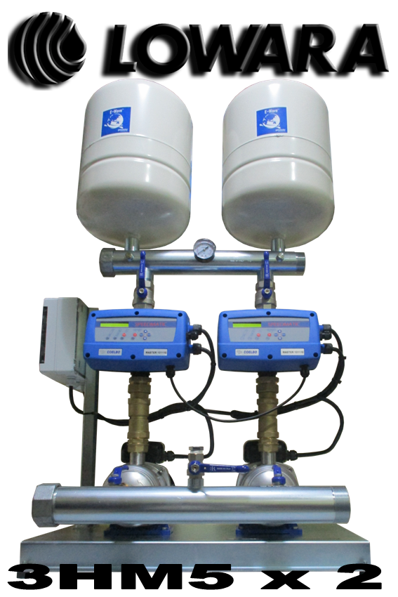 Gruppo gemellare a 2 elettropompe multistadio silenziose Lowara 3HM5 - HP1,00x2 - Funzionamento ...