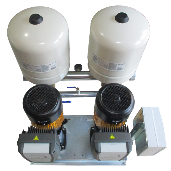 Gruppo gemellare sotto inverter 2 elettropompe multistadio silenziose Espa MULTI 35-4 - HP1,50x2 ...